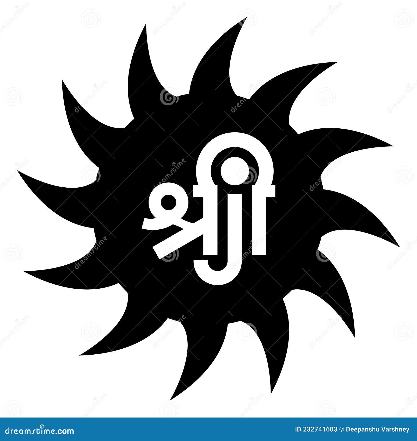 Shri Logo with Chakra Vector Stock Vector - Illustration of shreeyantra ...