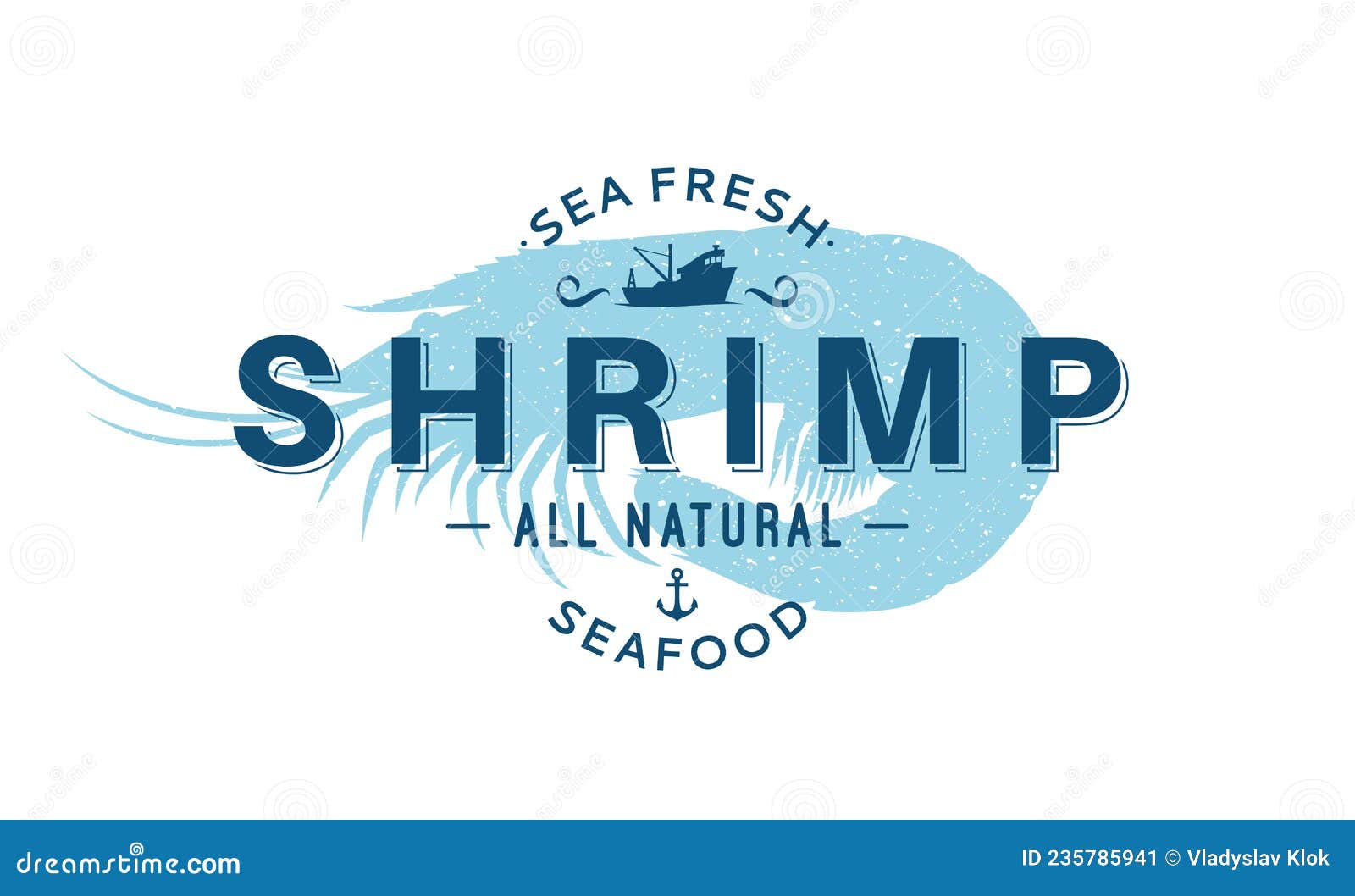 Shrimp Abstract Label Design Stock Vector - Illustration of sticker ...