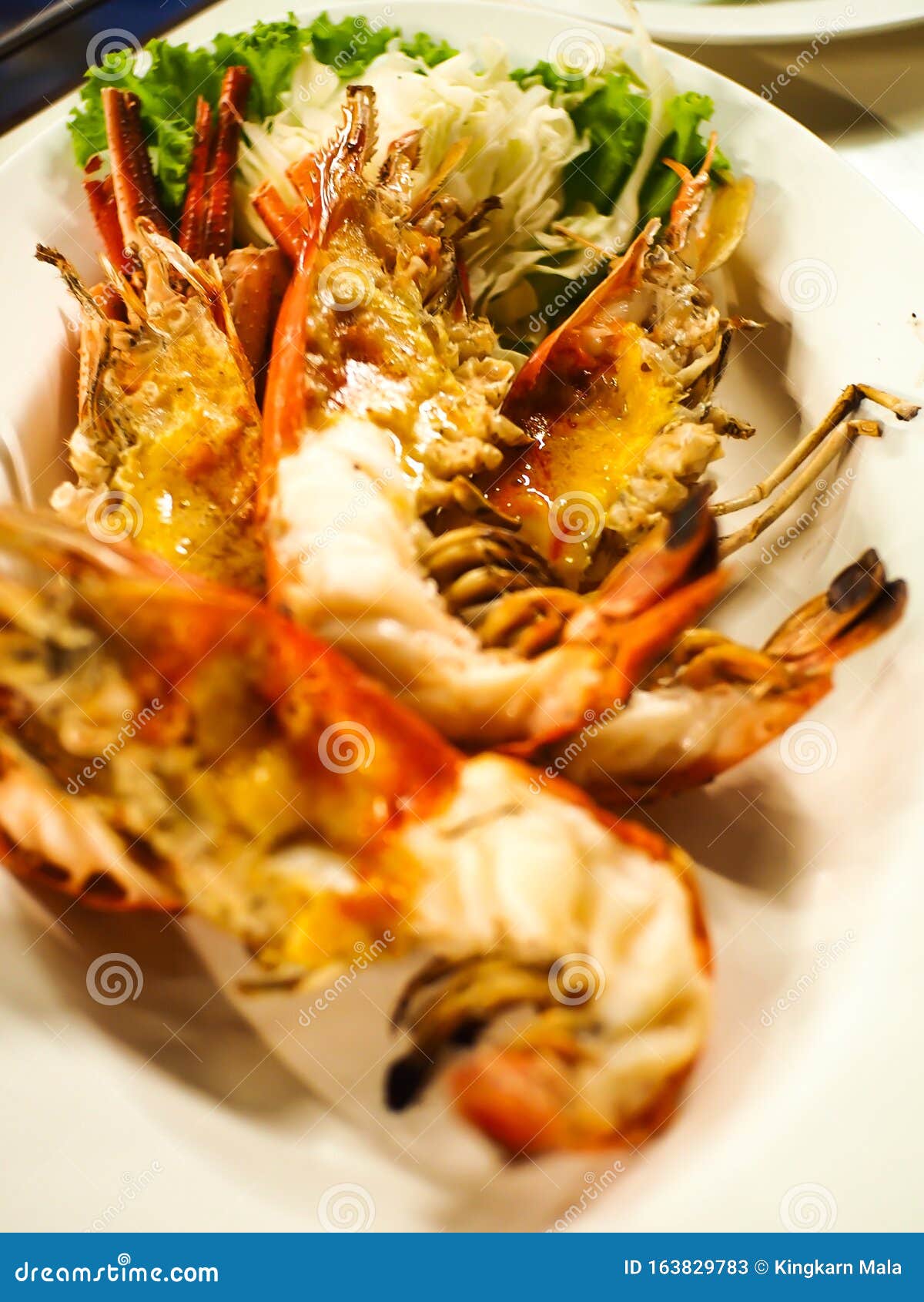 Shrimp big head split down stock image. Image of appetizer - 163829783