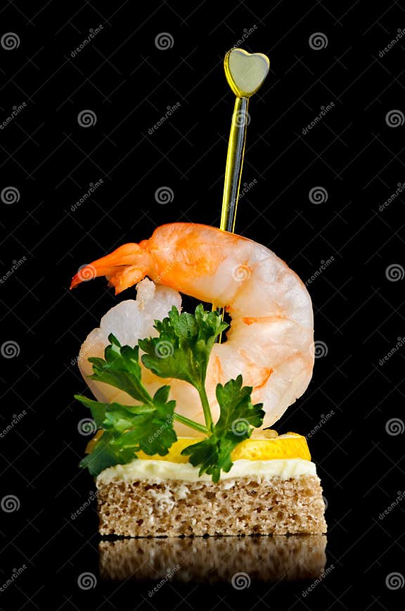 Shrimp canape stock photo. Image of canape, decor, fish - 7181026