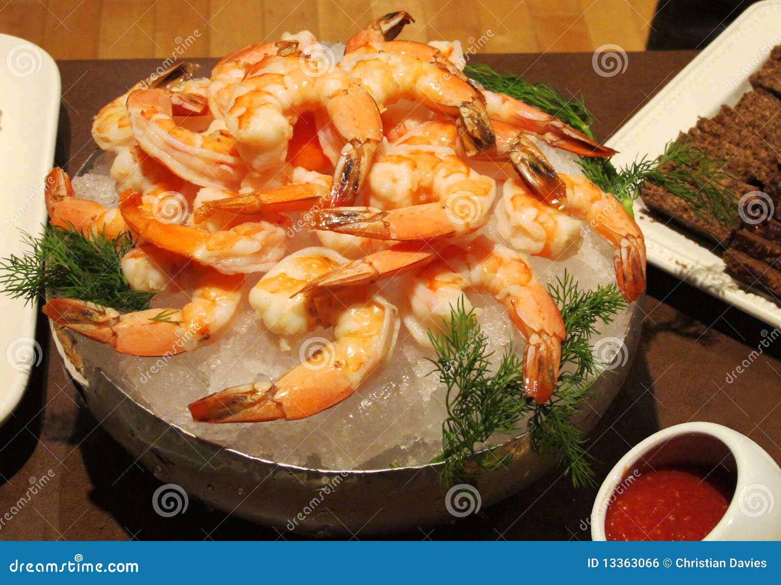 Shrimp cocktail on ice stock photo. Image of cooked, scrimp - 13363066