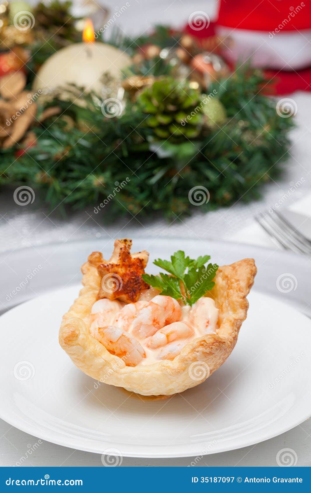 Shrimp Cocktail in the Puff Pastry Stock Image - Image of gourmet, fish ...