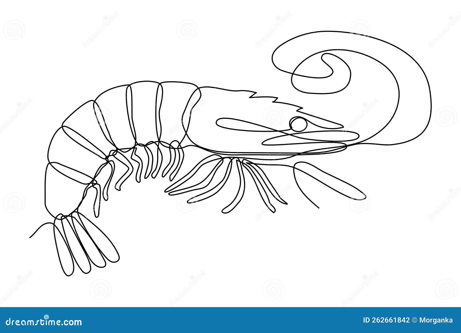 Shrimp Continuous One Line Drawing Minimalist Design Cartoon Vector ... Shrimp Continuous One Line Drawing Minimalist Design Cartoon Vector ...
