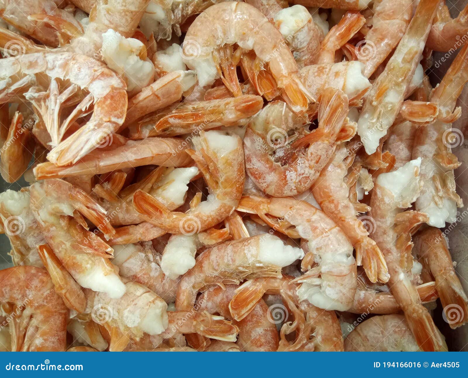 Shrimp Cooked Frozen Headless Stock Photo - Image of supermarket, catch ...