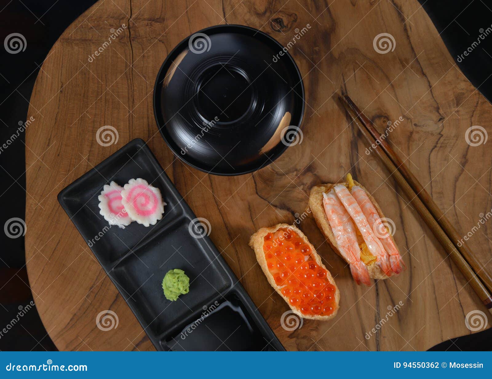 Shrimp Crab Roe sushi stock photo. Image of curd, sushi - 94550362