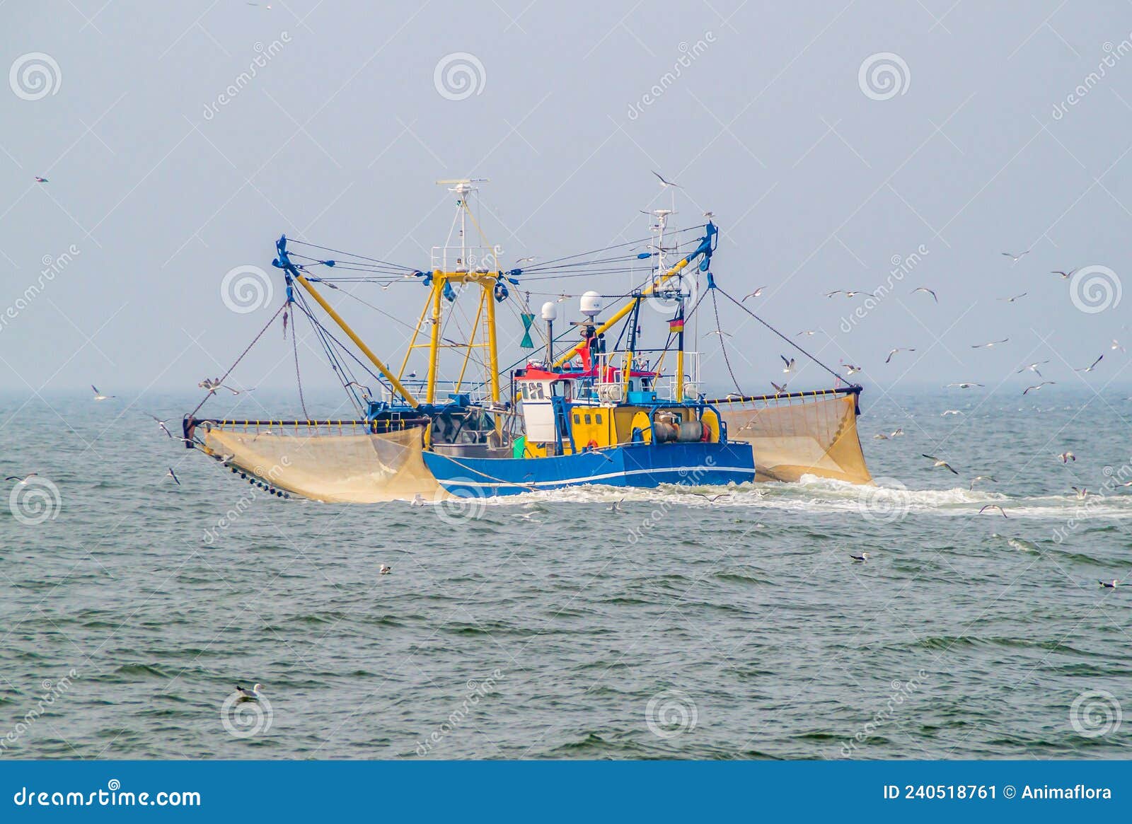 Shrimp Cutter on the North Sea Stock Image - Image of fishing, german ...