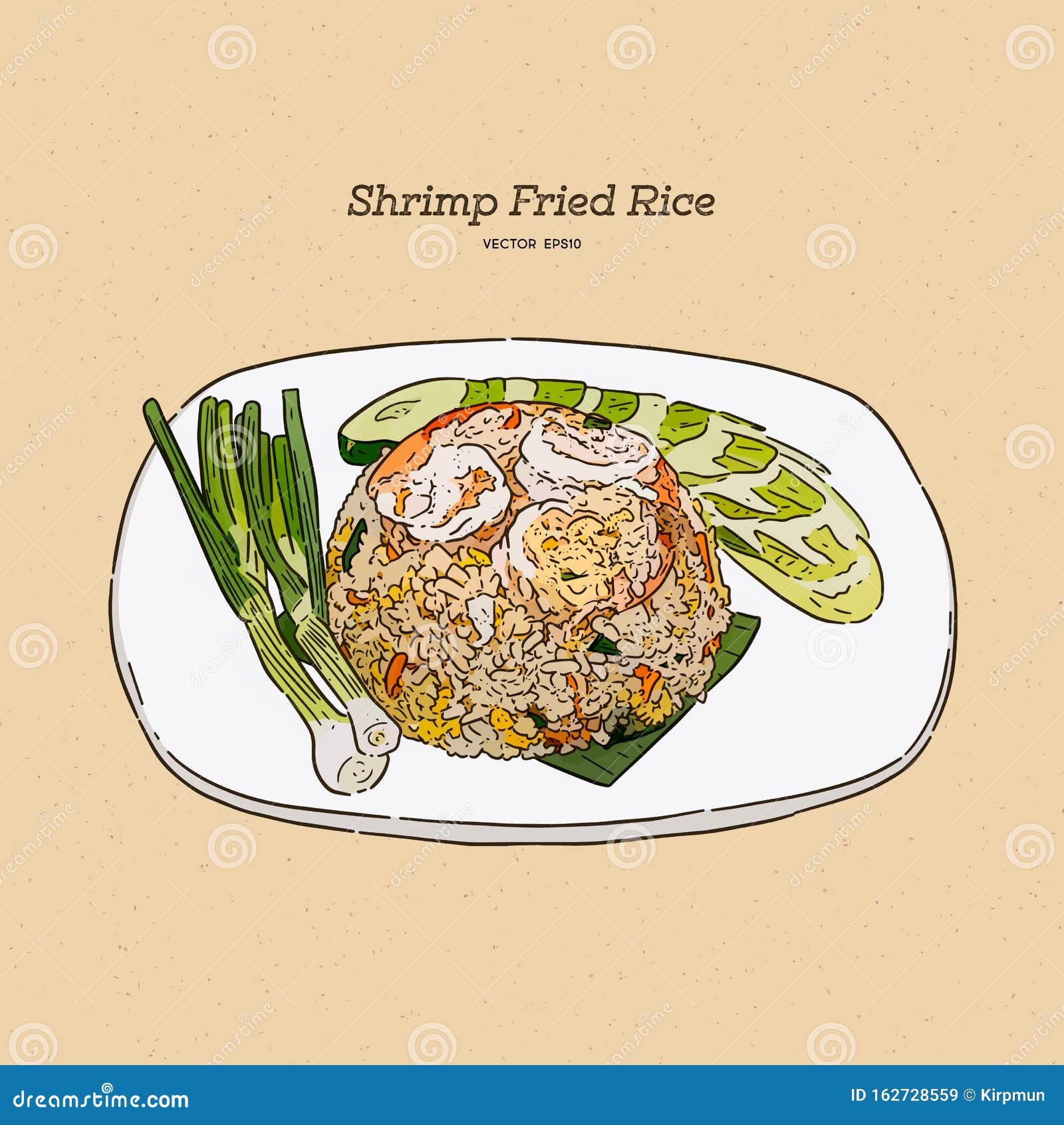 Rice Hand Drawn Vector Illustration In Cartoon Style Japanese Food Abc ...