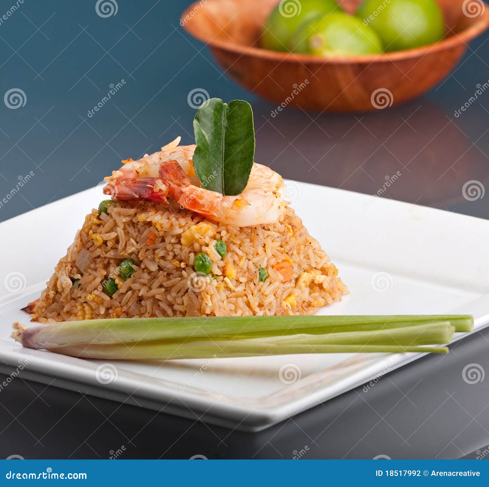 Shrimp Fried Rice Pyramid stock photo. Image of fresh - 18517992