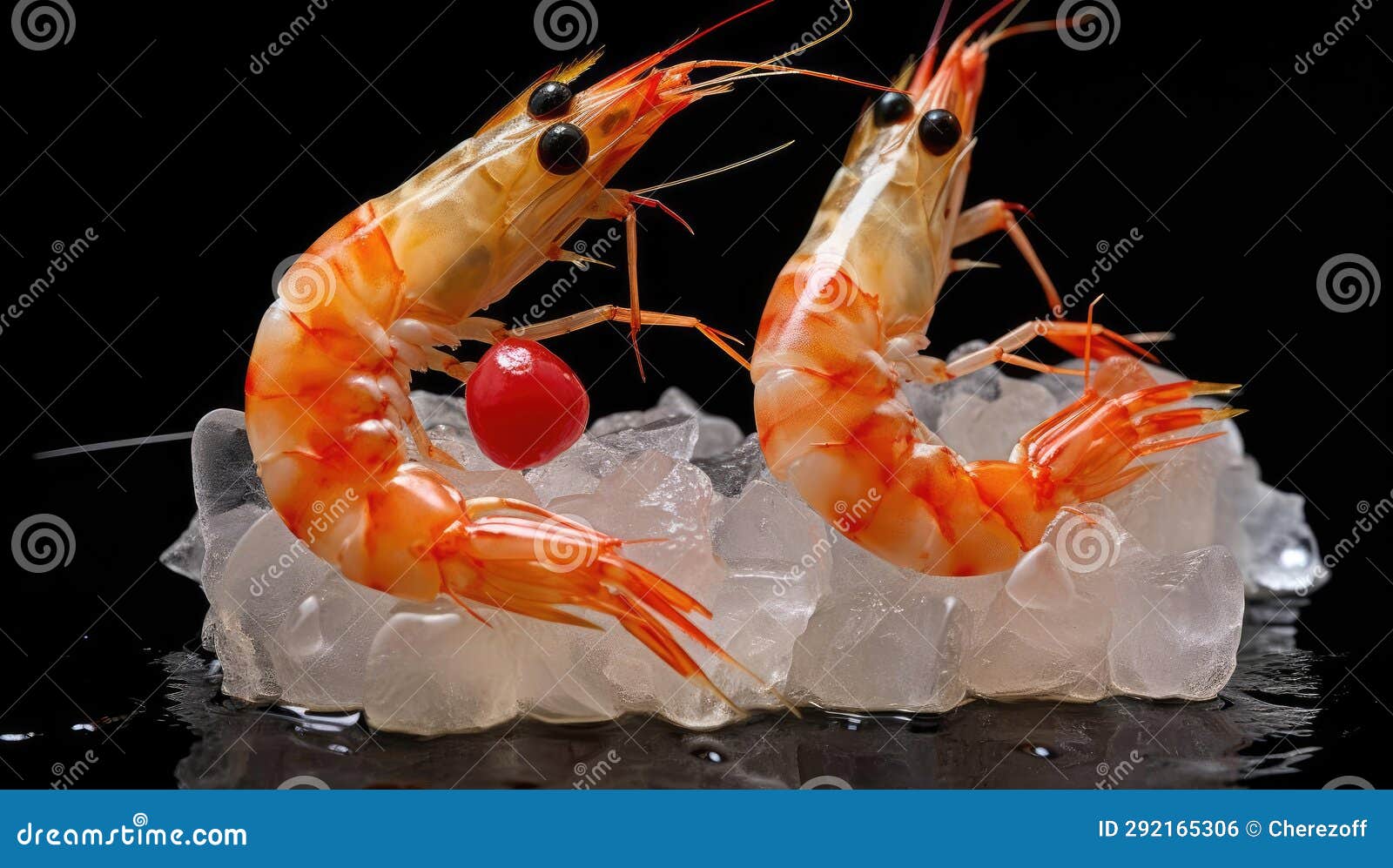 Shrimp with Ice on the Table Stock Photo - Image of appetizer, cuisine ...