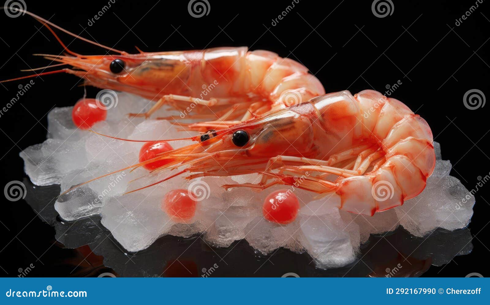 Shrimp with Ice on the Table Stock Photo - Image of plate, ocean: 292167990