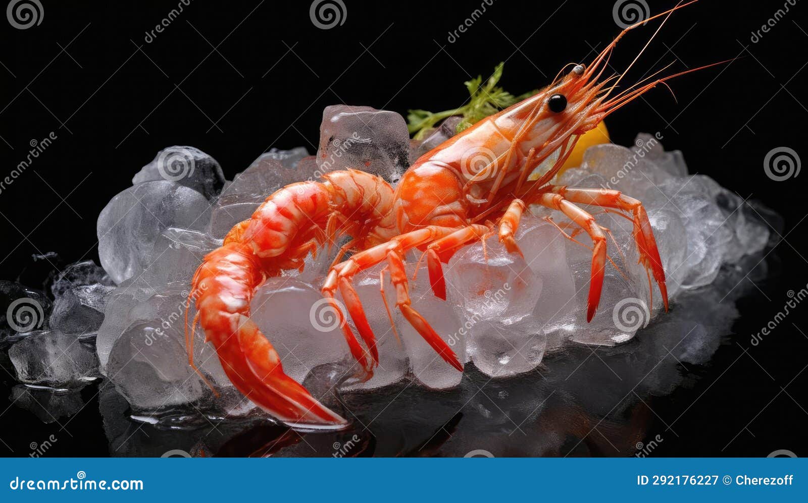 Shrimp with Ice on the Table Stock Image - Image of crustacean, healthy ...