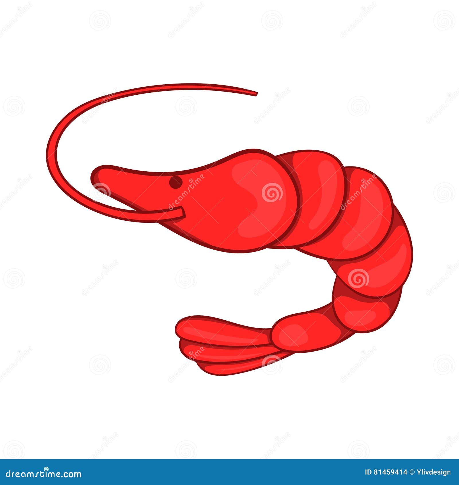 Shrimp Icon in Cartoon Style Stock Vector - Illustration of freshness ...