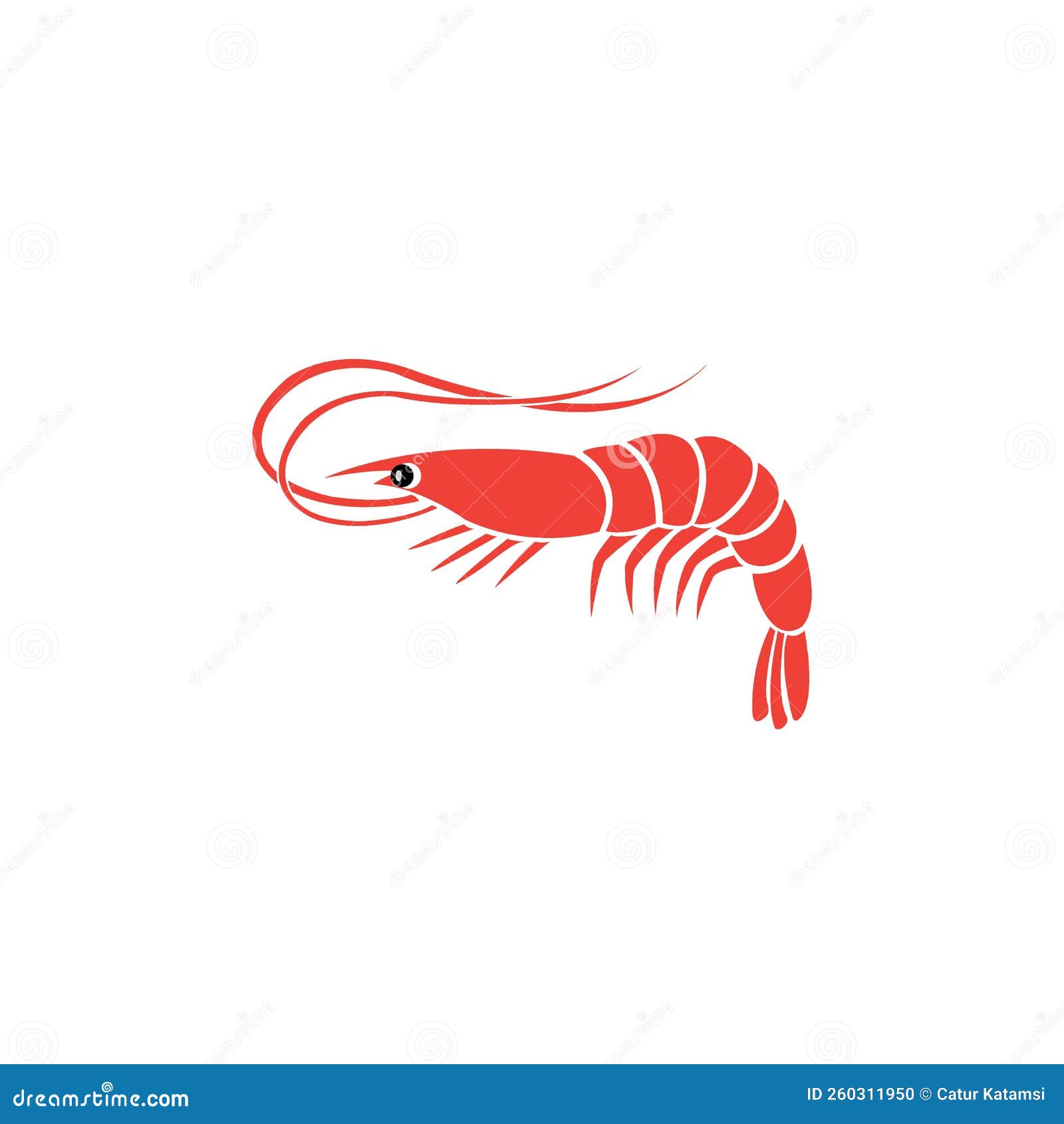 Shrimp icon logo vector stock illustration. Illustration of vector ...