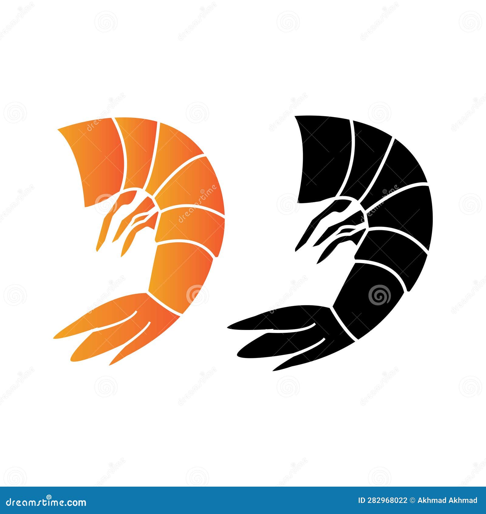 Shrimp icon stock vector. Illustration of icon, fish - 282968022