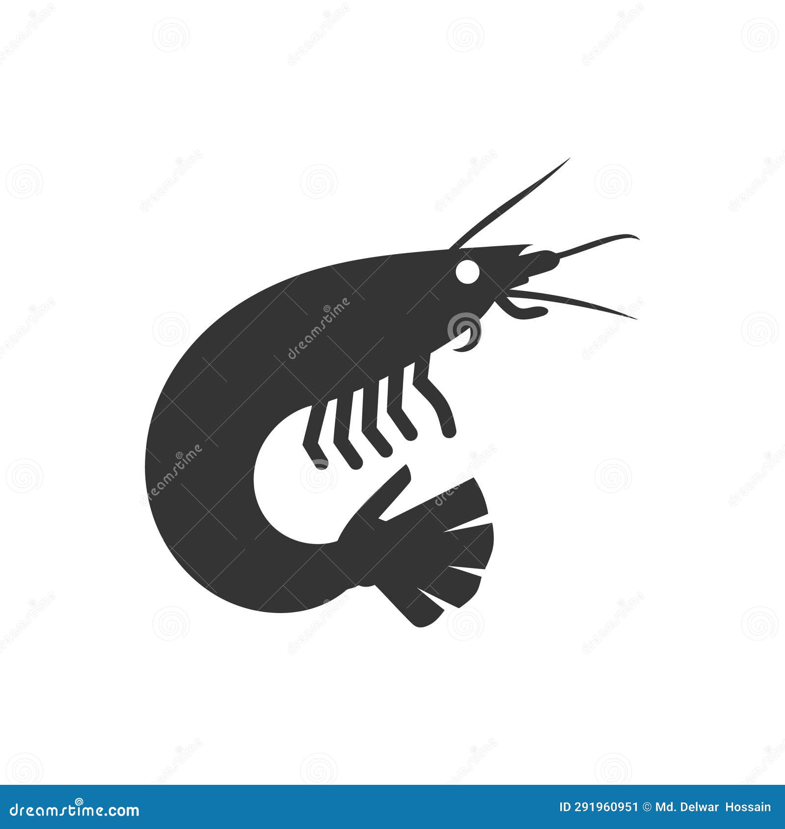 Shrimp icon stock illustration. Illustration of freshwater - 291960951