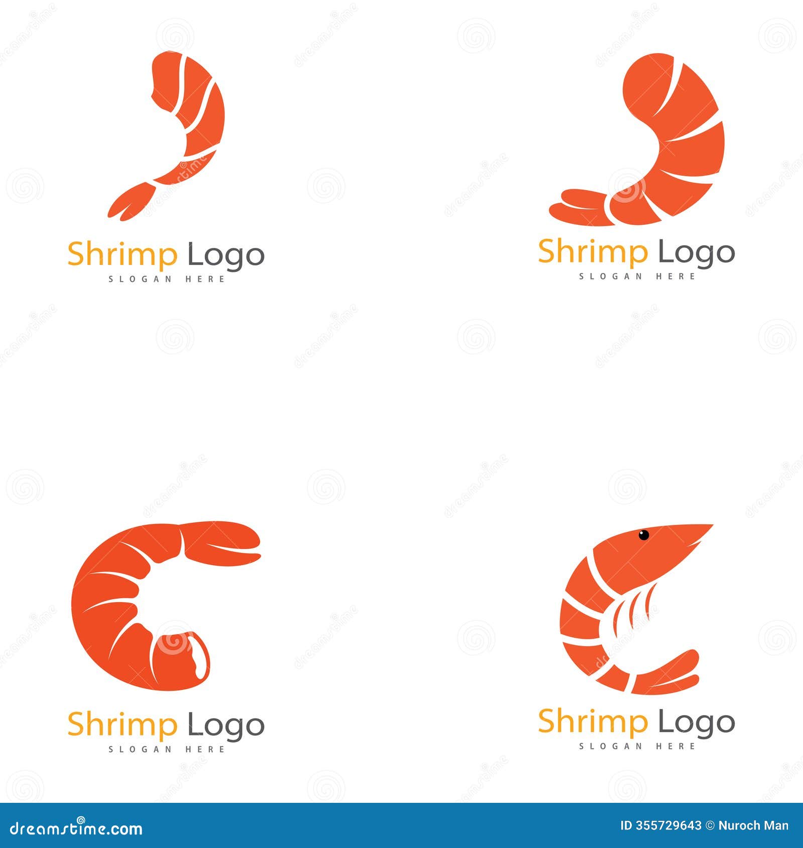 Shrimp Logo Design Vector Illustration Icon Stock Illustration ...