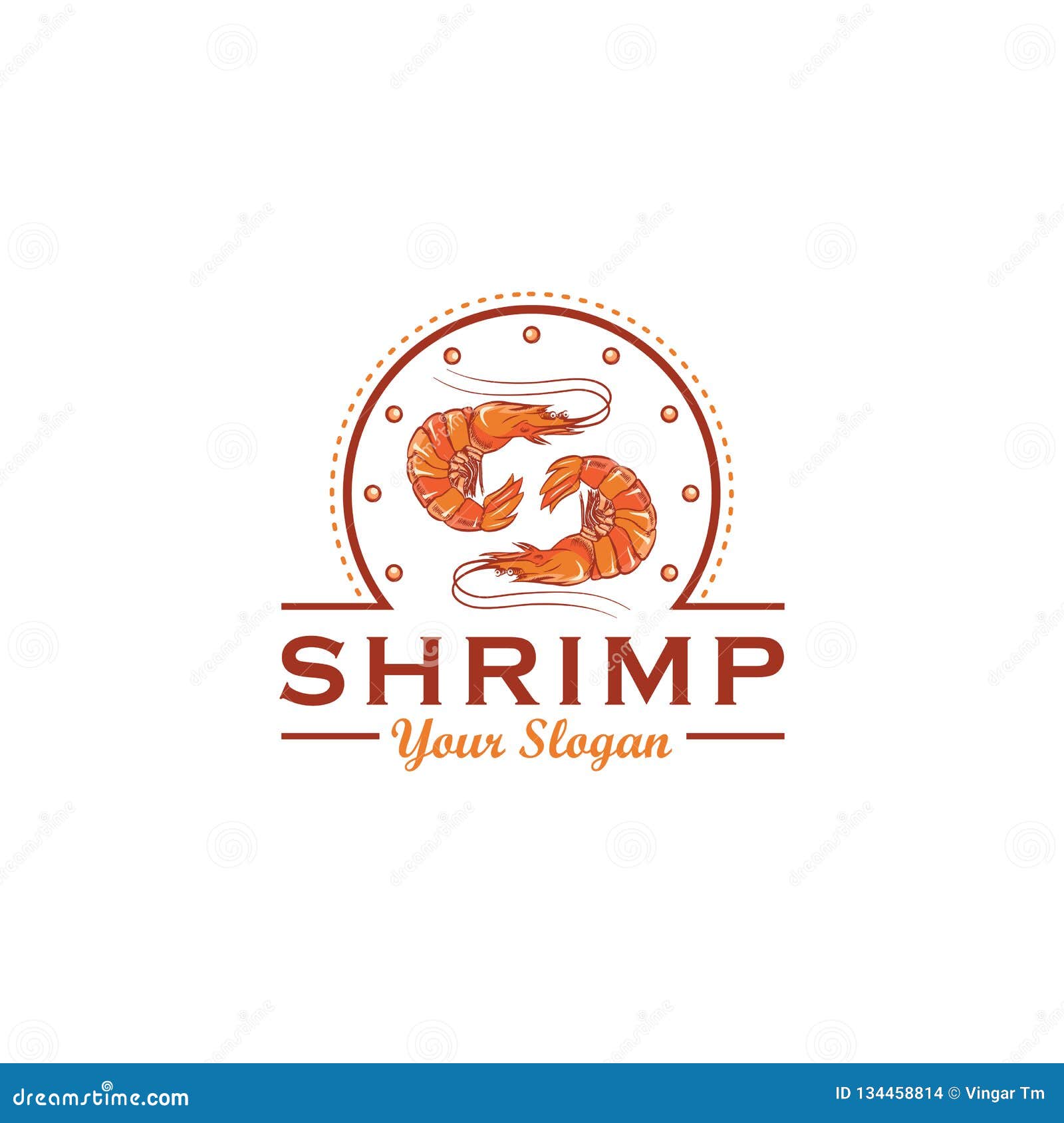Shrimp Logo Design, Vector Template Stock Vector - Illustration of ...
