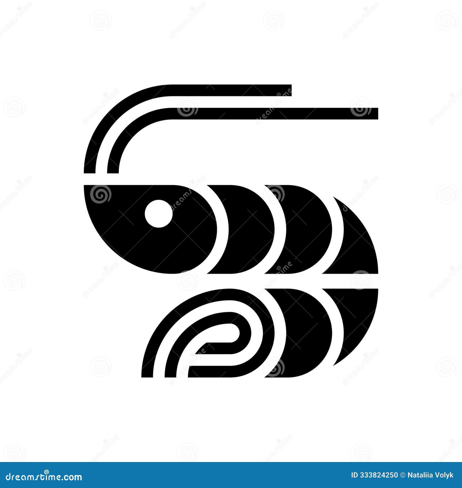Shrimp logo stock vector. Illustration of gourmet, seafood - 333824250