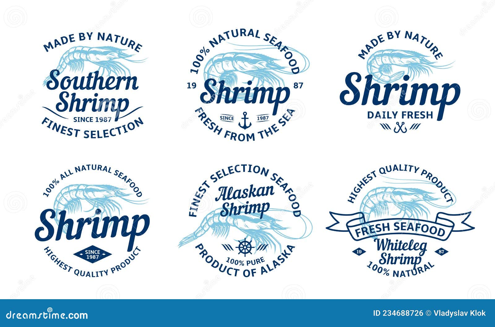 Shrimp Logo and Shrimp Illustrations Stock Vector - Illustration of ...