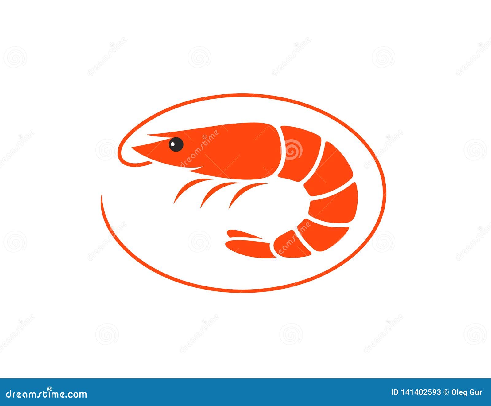 Shrimp Icon Vector