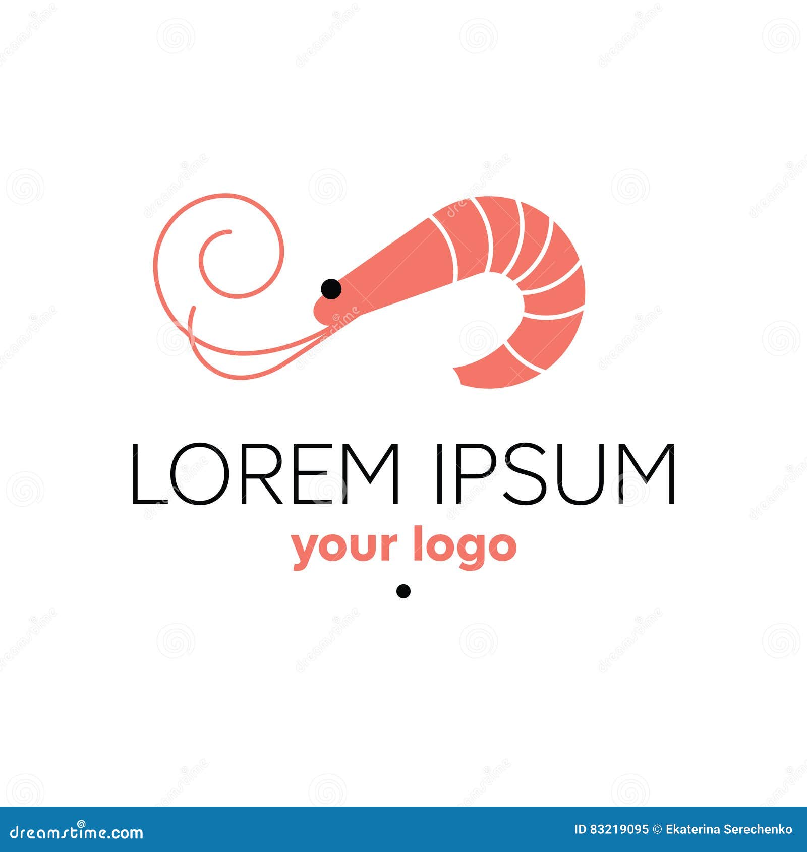 Shrimp Logo Template. Seafood Restaurant Sign Stock Vector ...