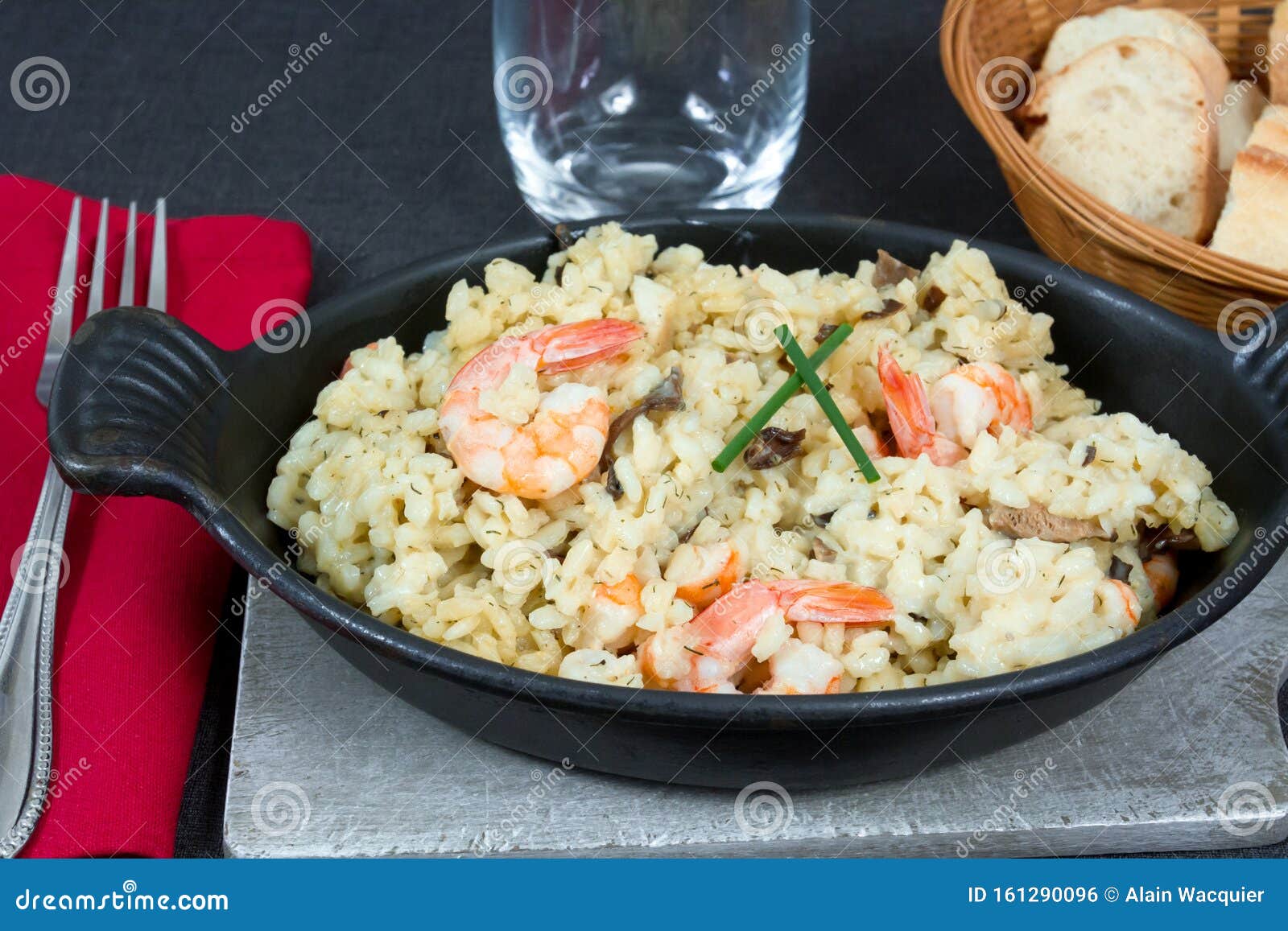 Shrimp and Mushroom Risotto Stock Photo - Image of parmesan, sour ...