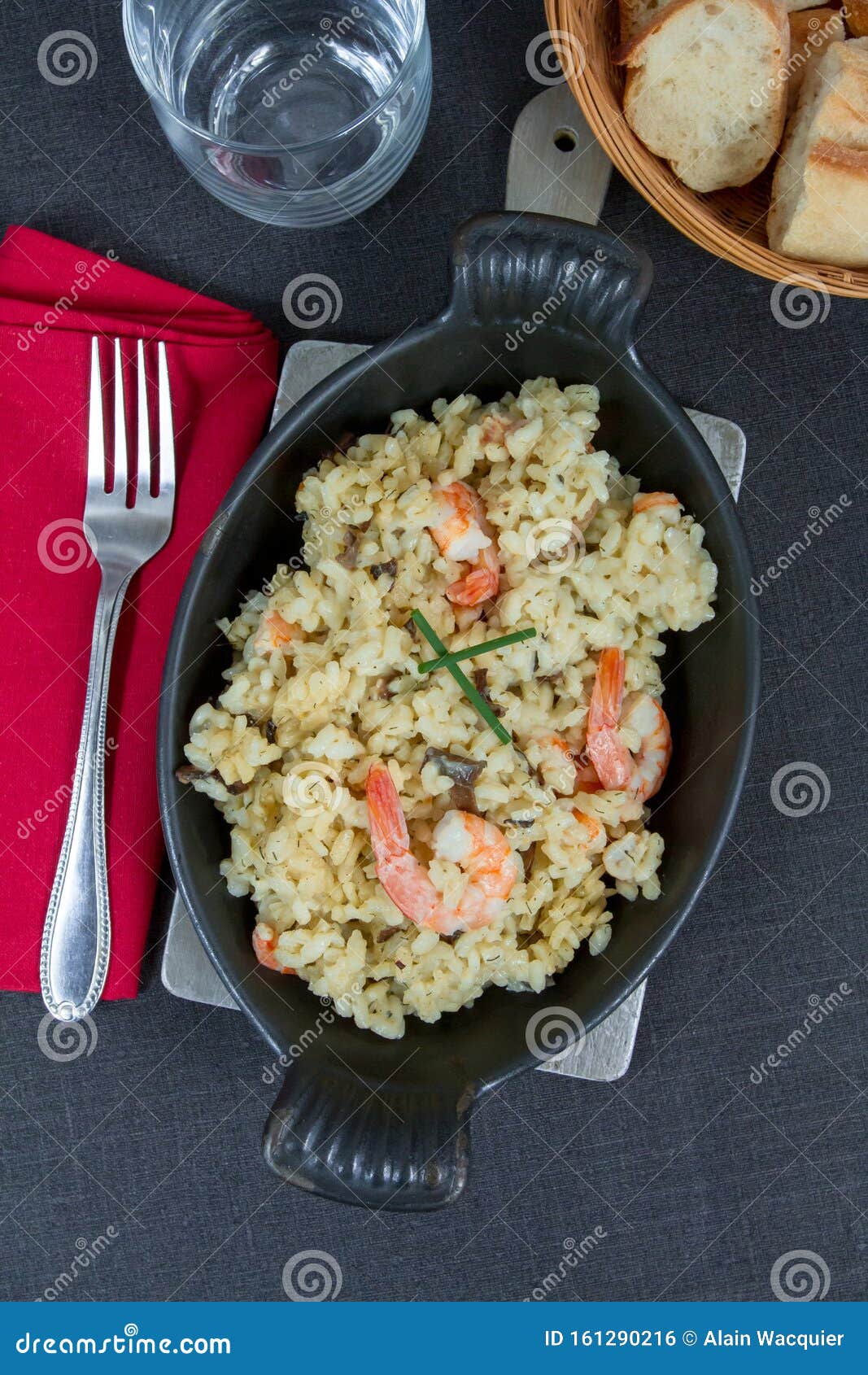 Shrimp and Mushroom Risotto Stock Photo - Image of cuisine, cooked ...