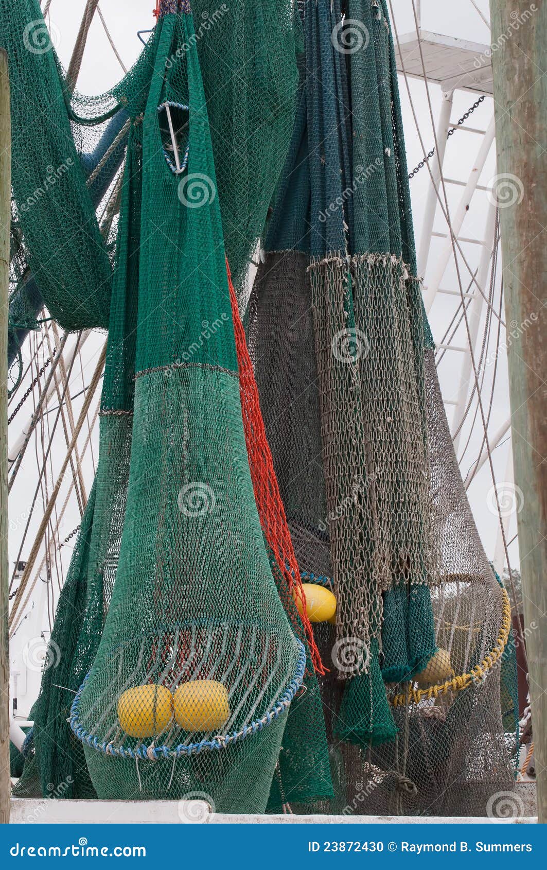 Shrimp nets with floats stock photo. Image of south, green - 23872430