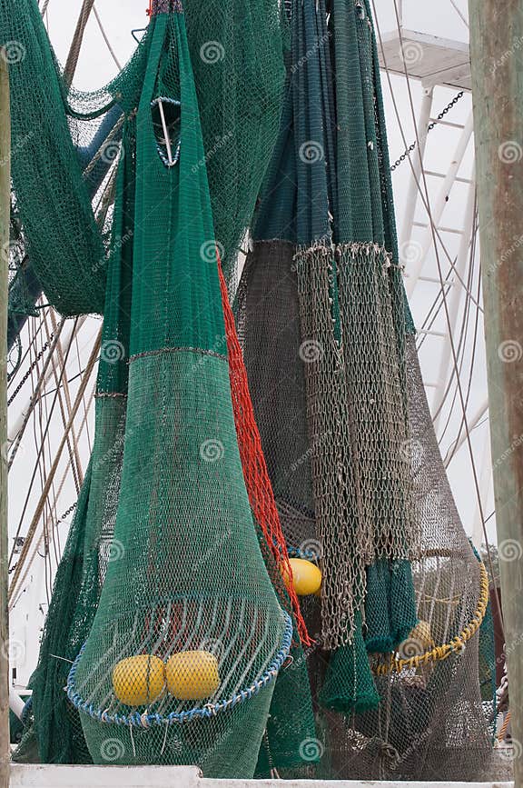 Shrimp nets with floats stock photo. Image of south, green - 23872430