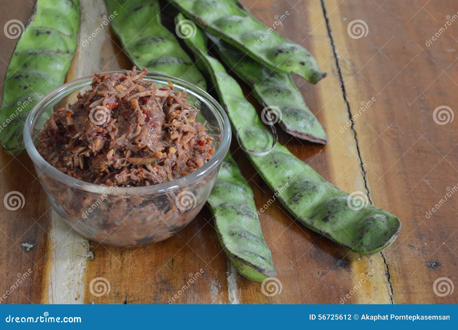 Shrimp Paste Chili Sauce Mango Thai Plat Bean Stock Photos - Free ...