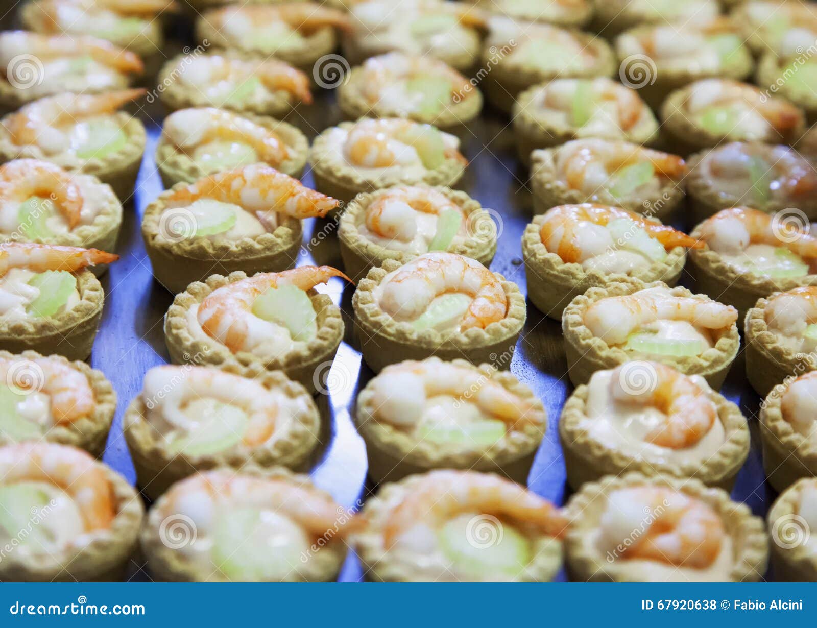 Shrimp Pastries in Close Up Stock Photo - Image of catering, cheese ...