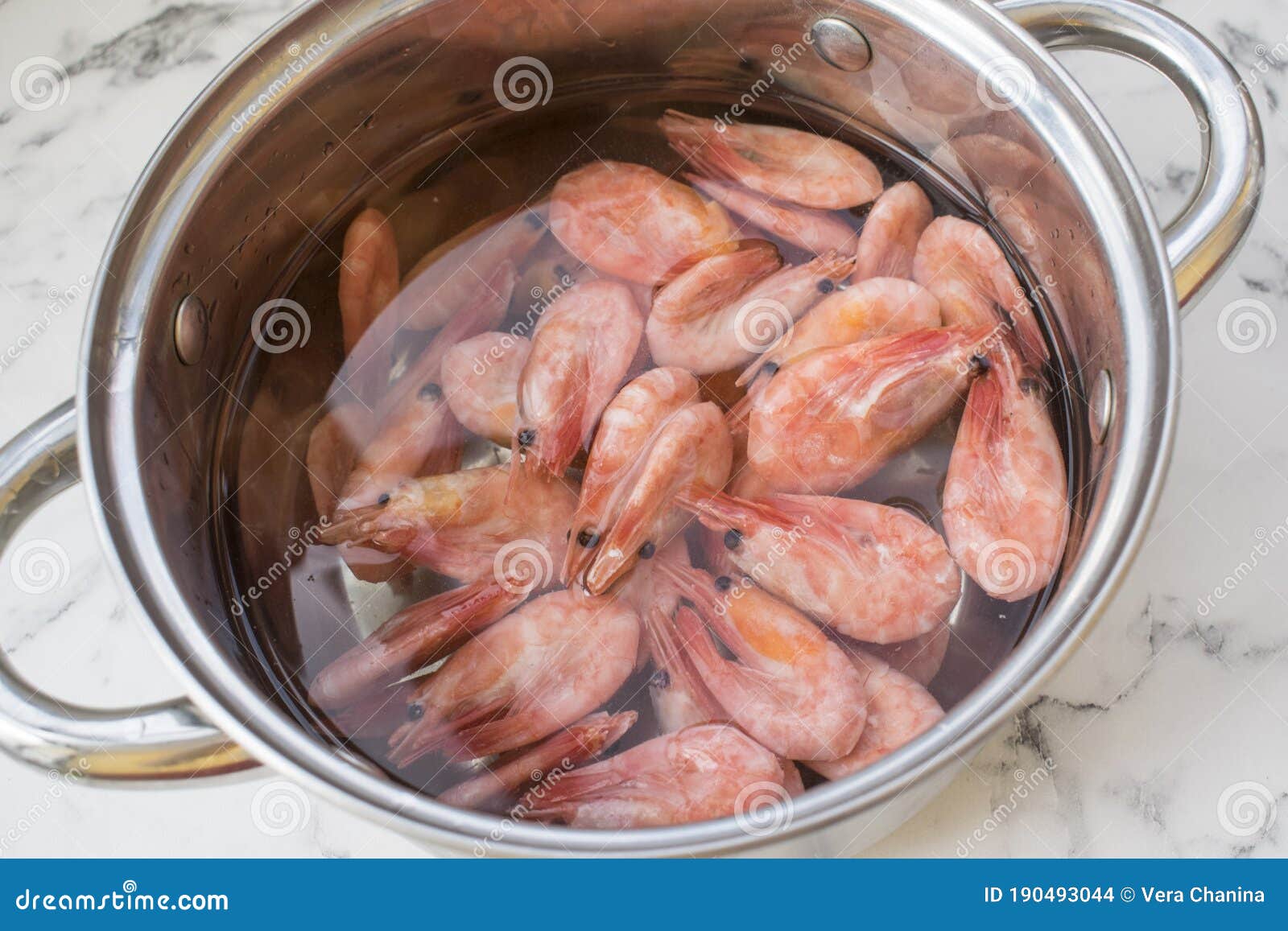 Shrimp in a pot, close-up stock photo. Image of asian - 190493044