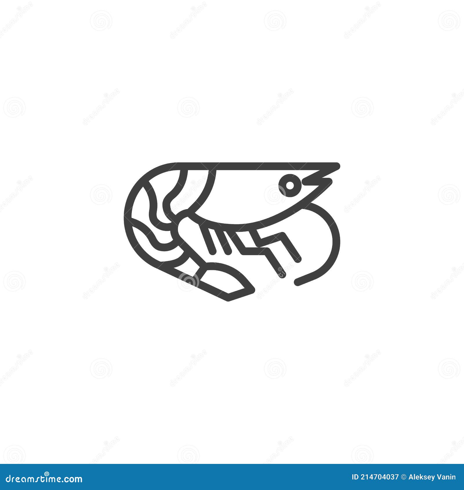 Shrimp, prawn line icon stock vector. Illustration of clipart - 214704037 Shrimp, prawn line icon stock vector. Illustration of clipart - 214704037