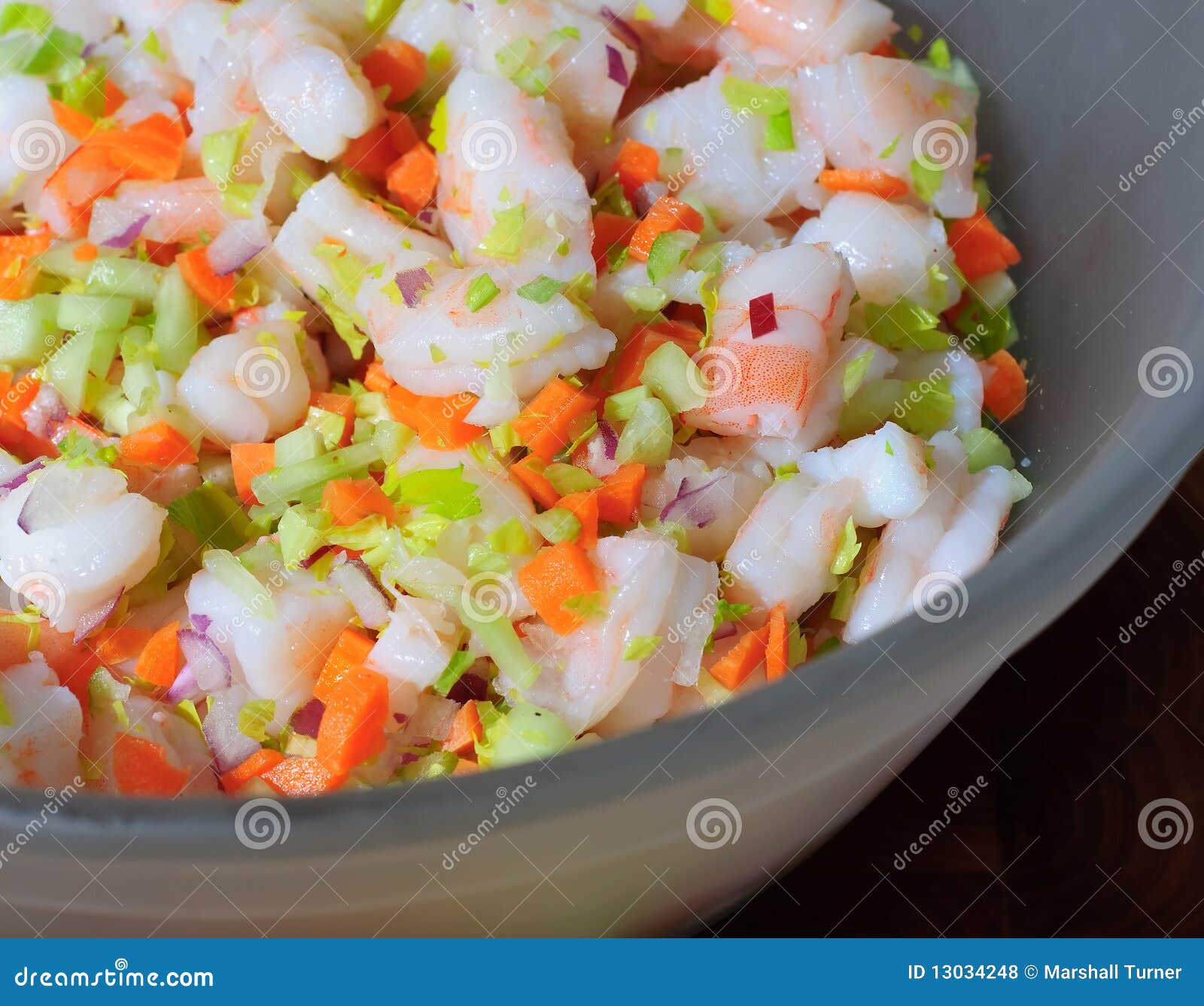 Shrimp Salad in a Bowl stock photo. Image of supper, meal - 13034248