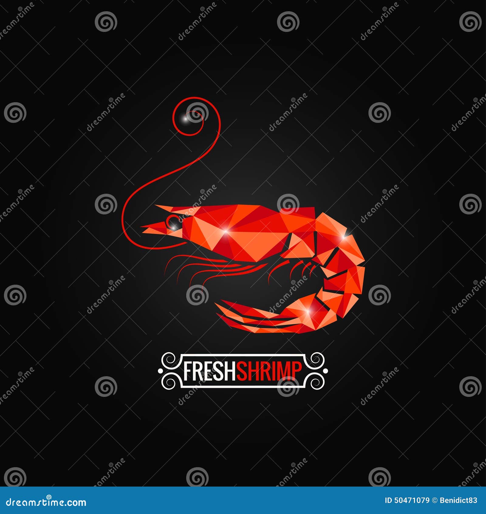 Shrimp Seafood Menu Design Background Cartoon Vector | CartoonDealer ...