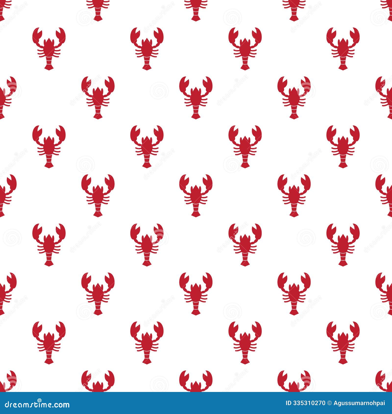 Shrimp Seamless Pattern for Background Stock Vector - Illustration of ...