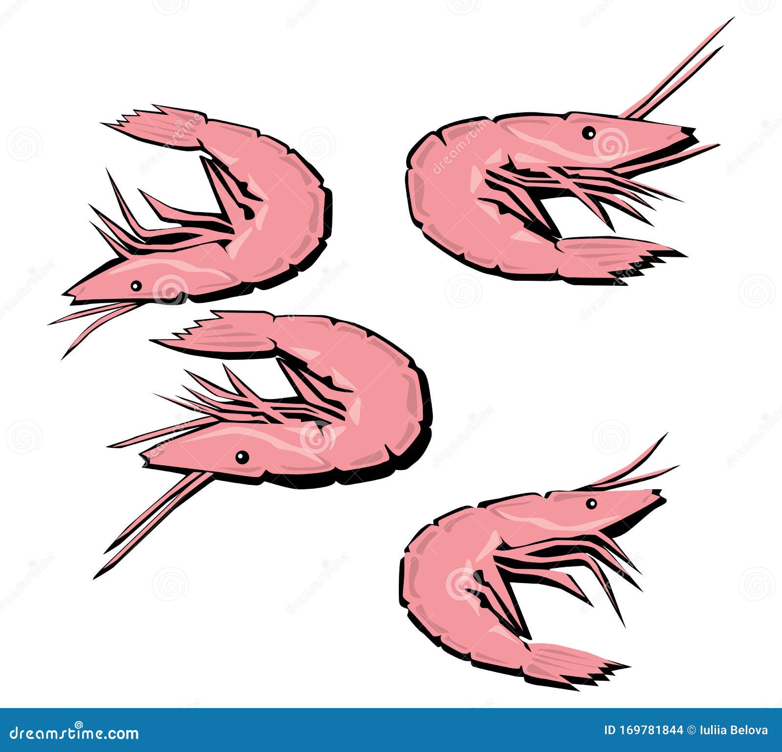 Shrimp set. Pop-art stock illustration. Illustration of delicious ...