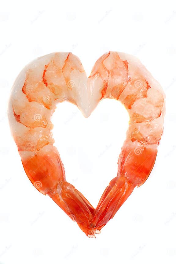 Shrimp in the Shape of a Heart Stock Image - Image of tasty, romance ...