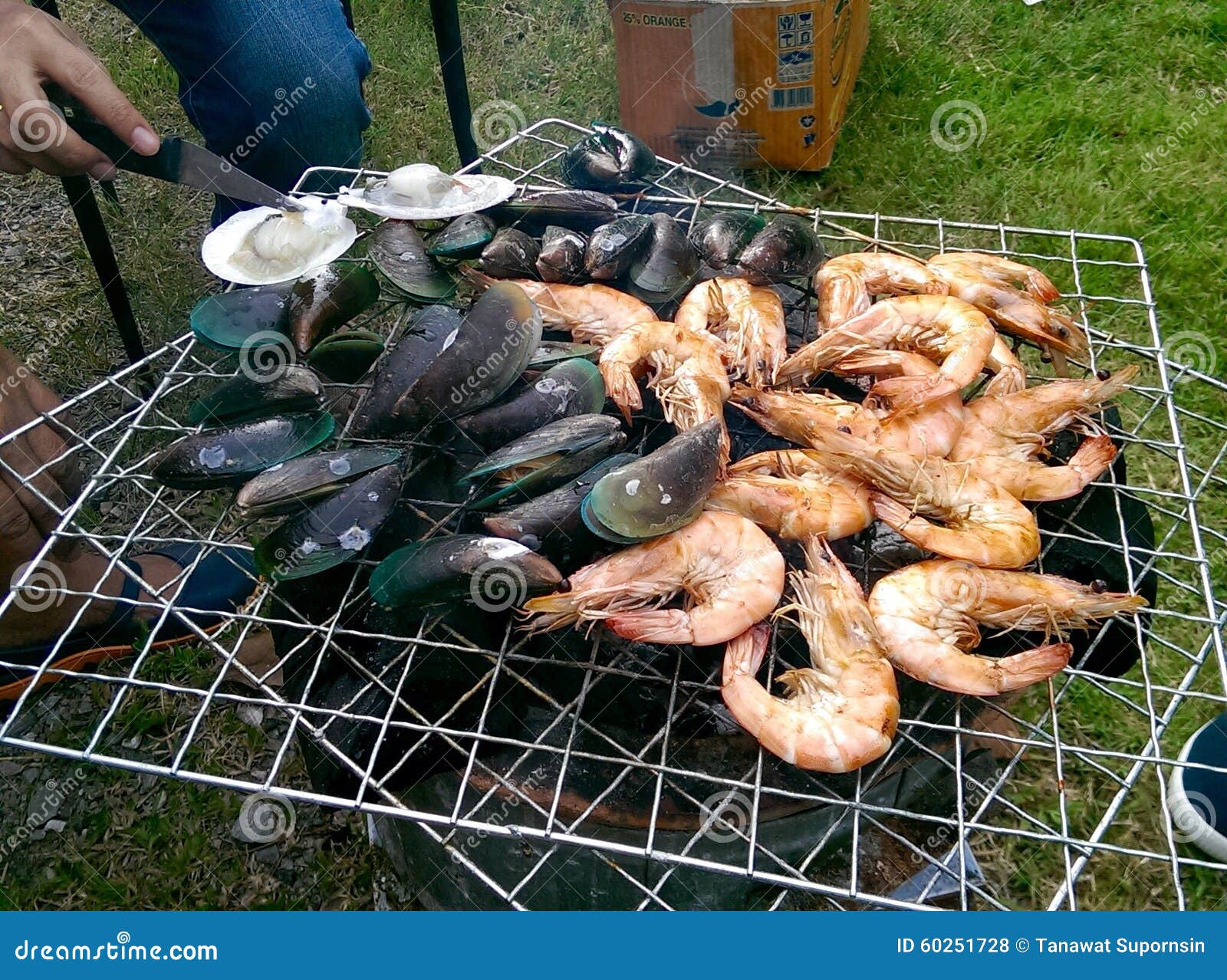 Shrimp and shell on bbq stock photo. Image of shrimp - 60251728