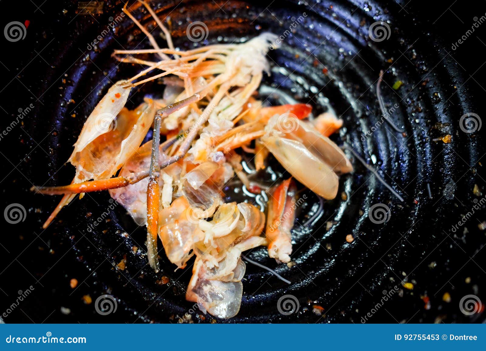 Shrimp Shell Waste after Eating Stock Image - Image of saucer, seafood ...