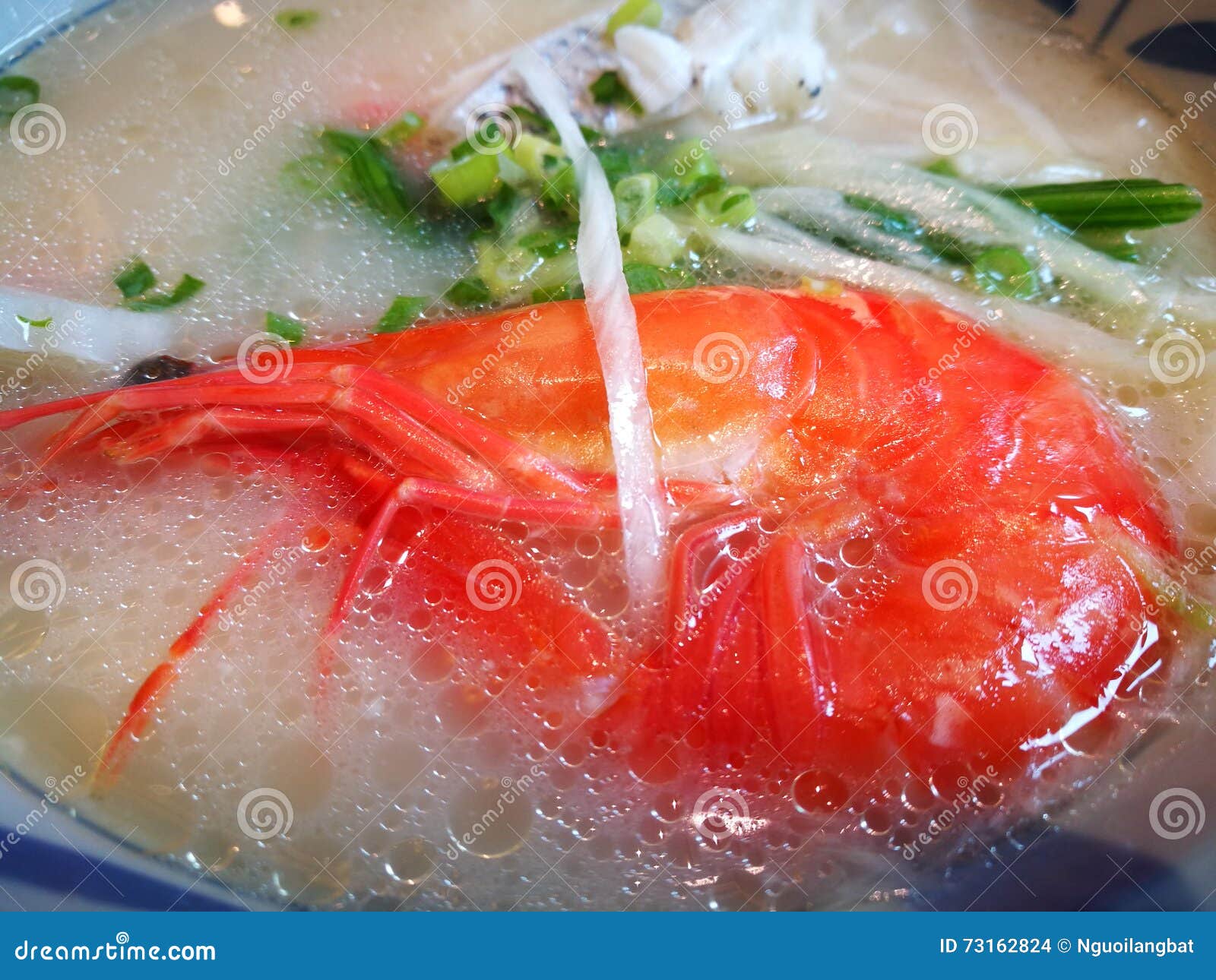 Shrimp soup stock photo. Image of crustacean, healthy - 73162824