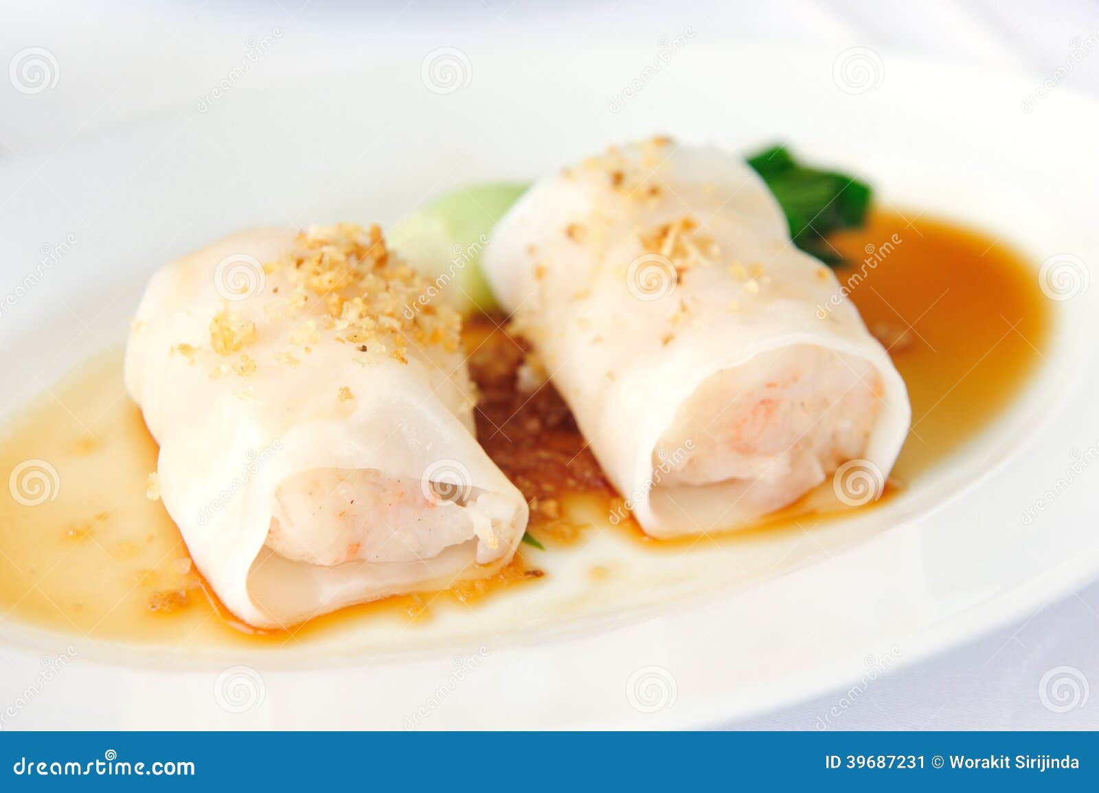 Shrimp Spring Rolls stock image. Image of rice, sauce - 39687231