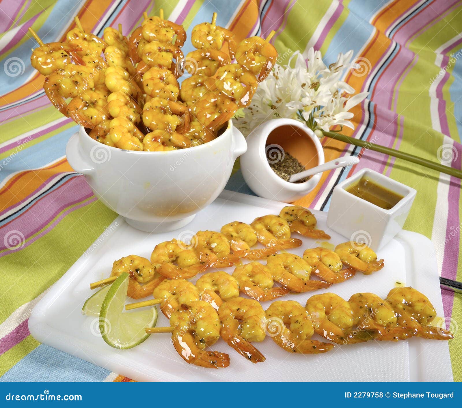 Shrimp on a Stick stock photo. Image of grilled, cook - 2279758