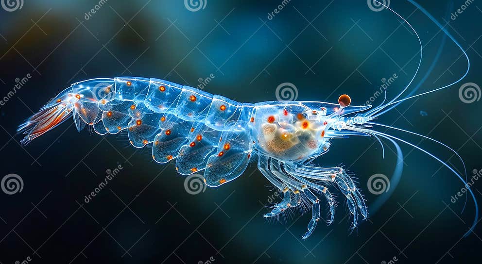 Shrimp is Swimming in the Water Stock Image - Image of colorful ...