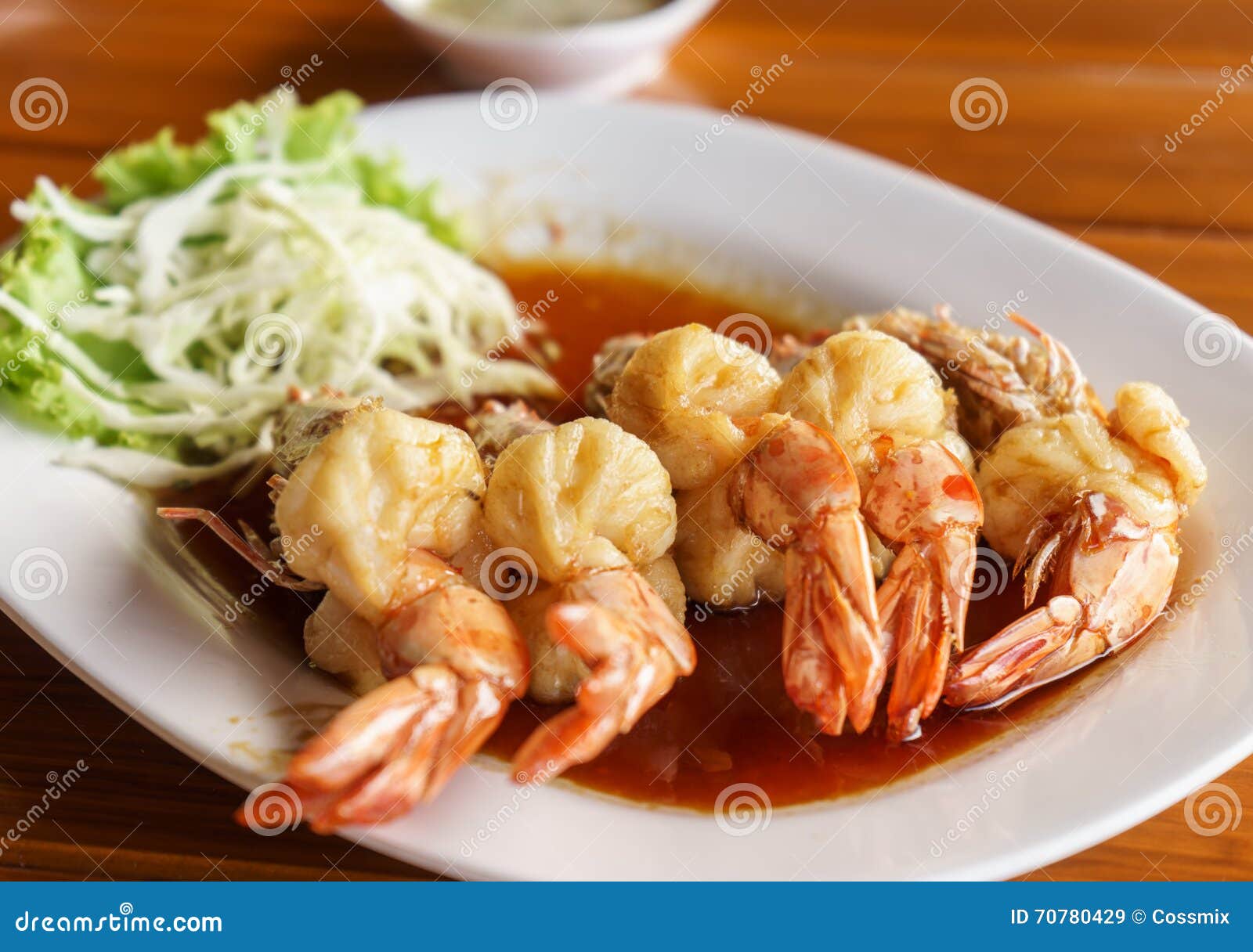 Shrimp with Tamarind Sauce stock image. Image of thai - 70780429