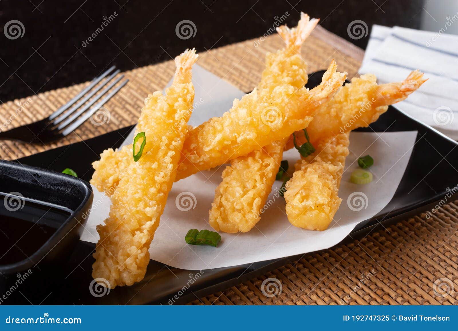 Shrimp tempura plate stock image. Image of plate, drink - 192747325