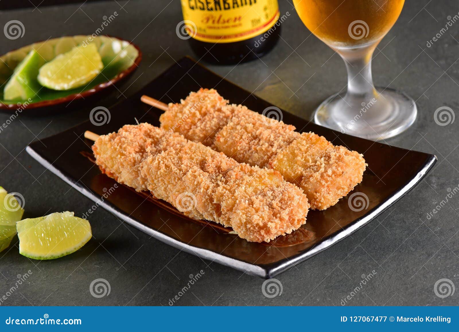 Shrimp tempura spit stock image. Image of delicious - 127067477