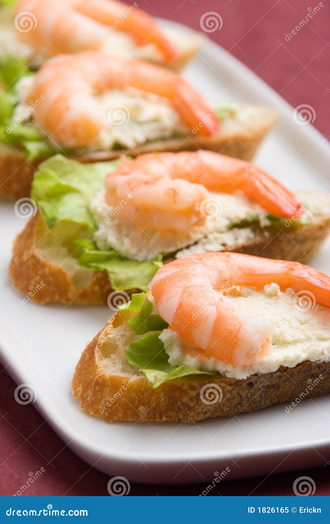 Shrimp toasts stock image. Image of appetizer, plate, food - 1826165