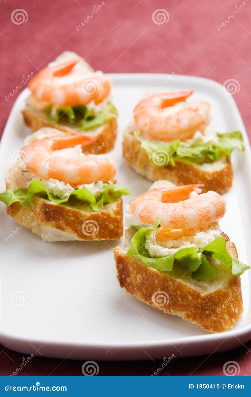 Shrimp toasts stock image. Image of garlic, seafood, appetizer - 1850415