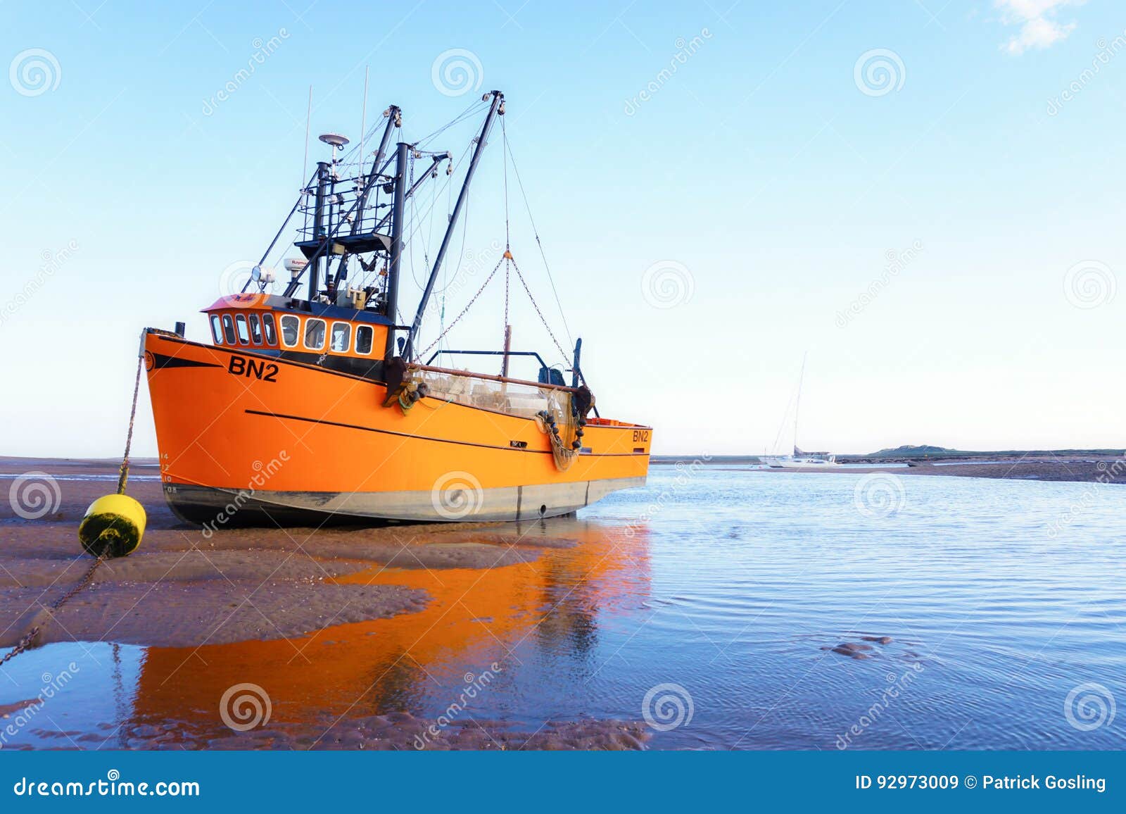 Shrimp trawler . editorial stock image. Image of trawler - 92973009